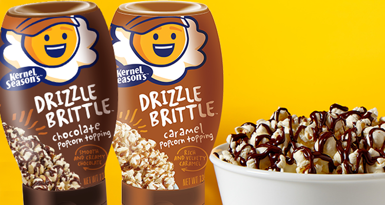 New! Drizzle Brittle Popcorn Topping
